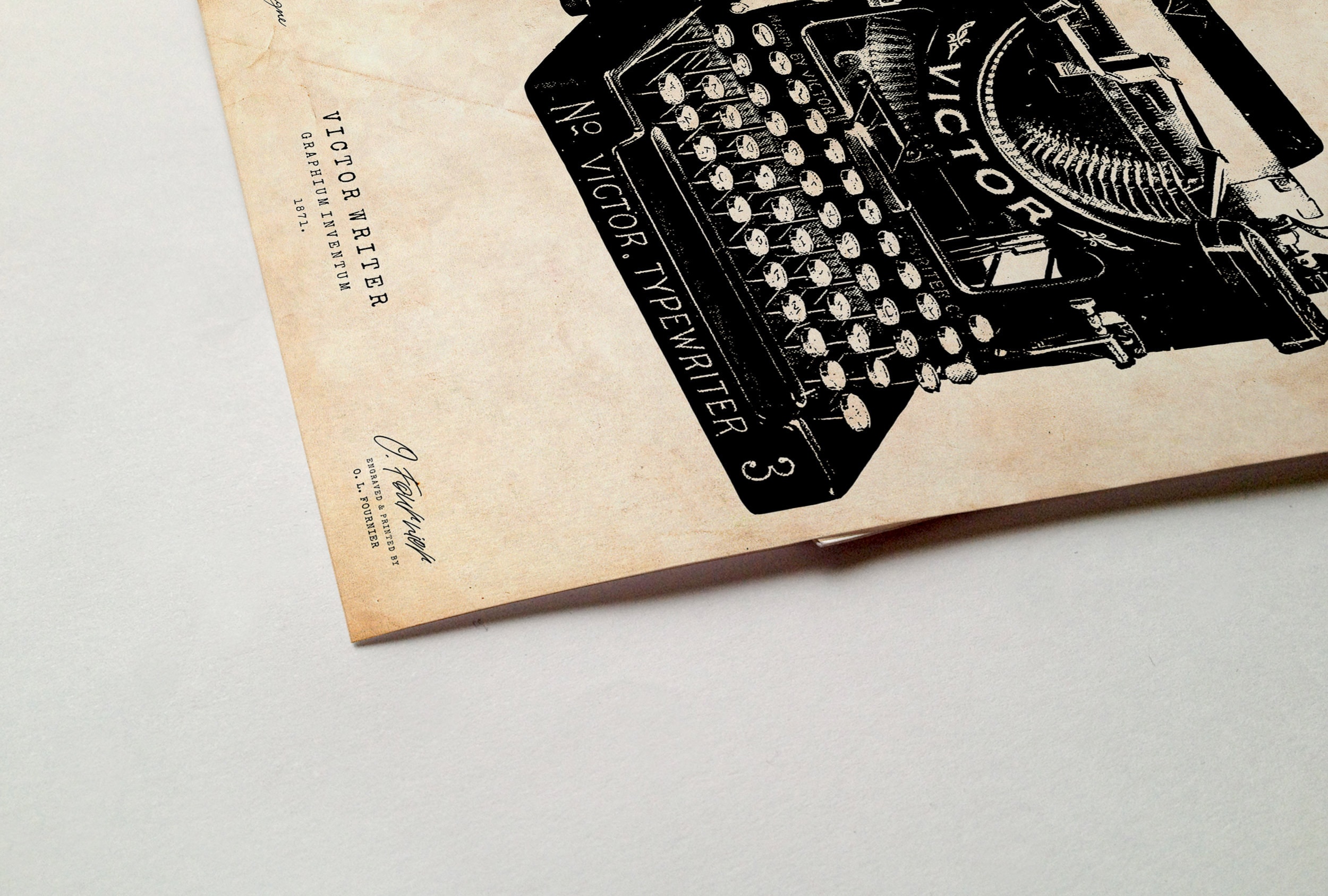 Typewriter Art Print, Office Decor, Vintage Wall Art, Gift for Writer ...