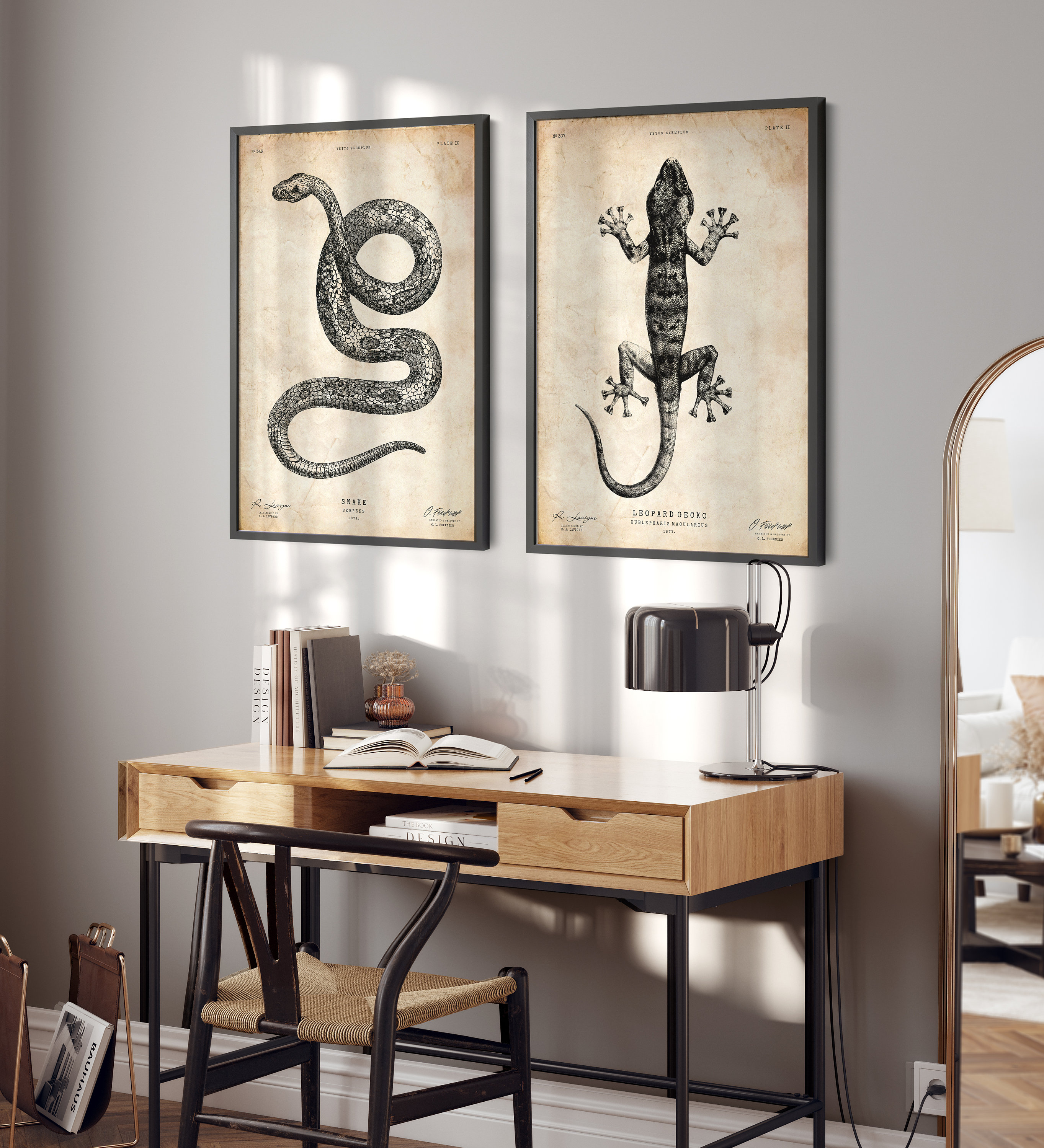 Gecko Poster Leopard Gecko Print Lizard Wall Art Reptile - Etsy