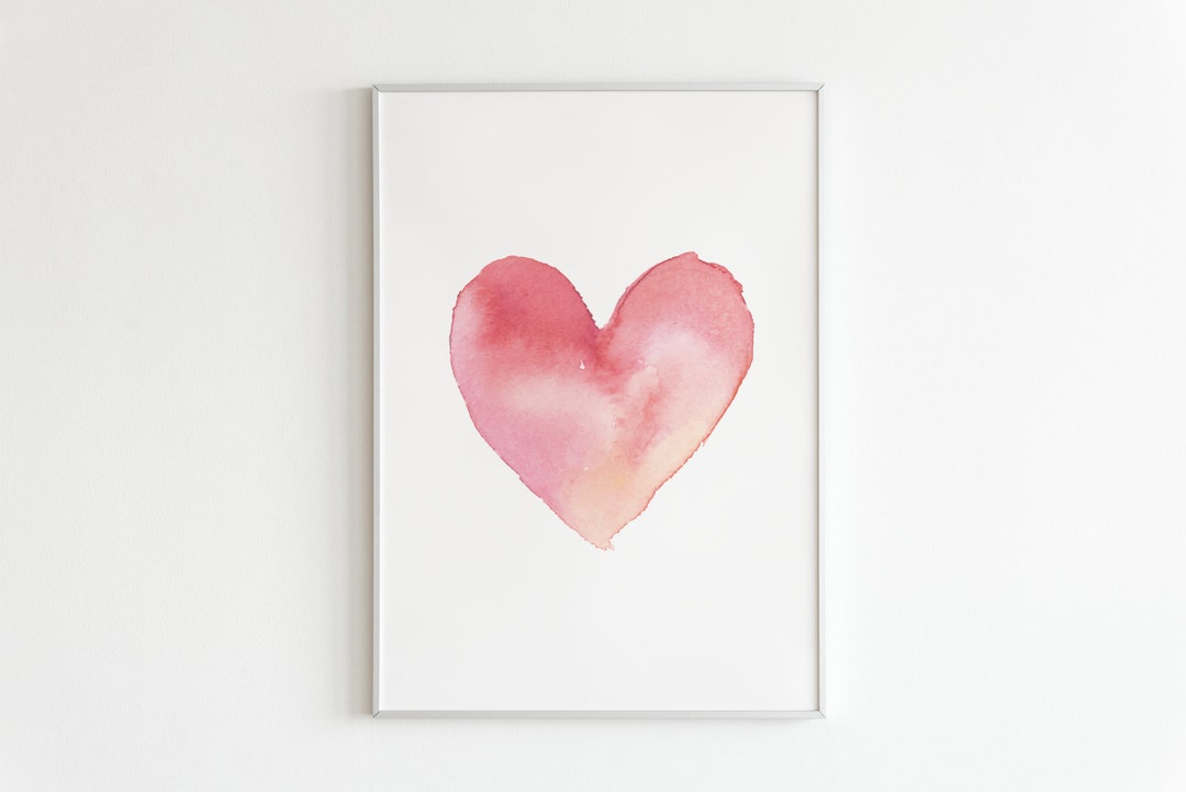 Printable Wall Art Heart Downloadable Modern Print Printable Wall Art ...