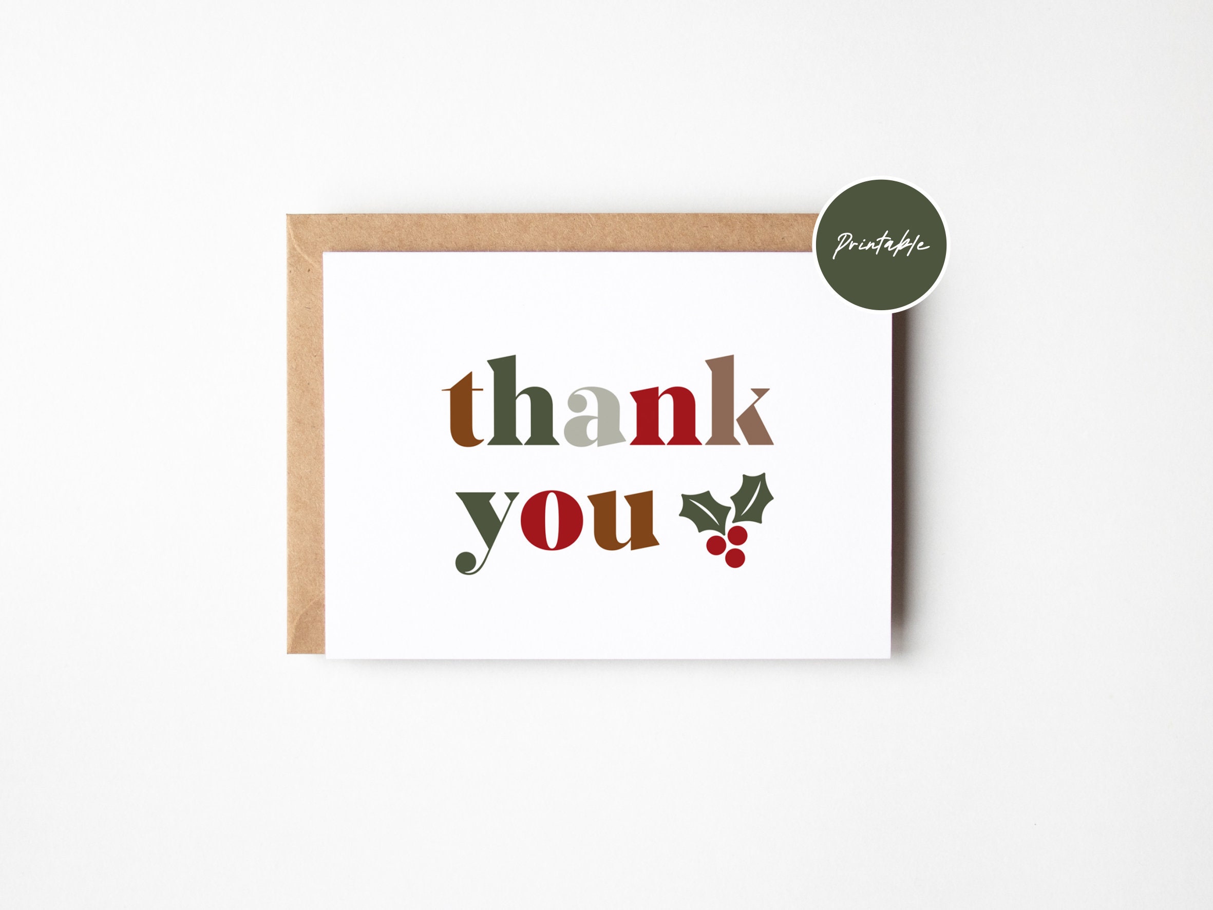 Printable Thank You Card Christmas 010 | Thank You Card Christmas ...
