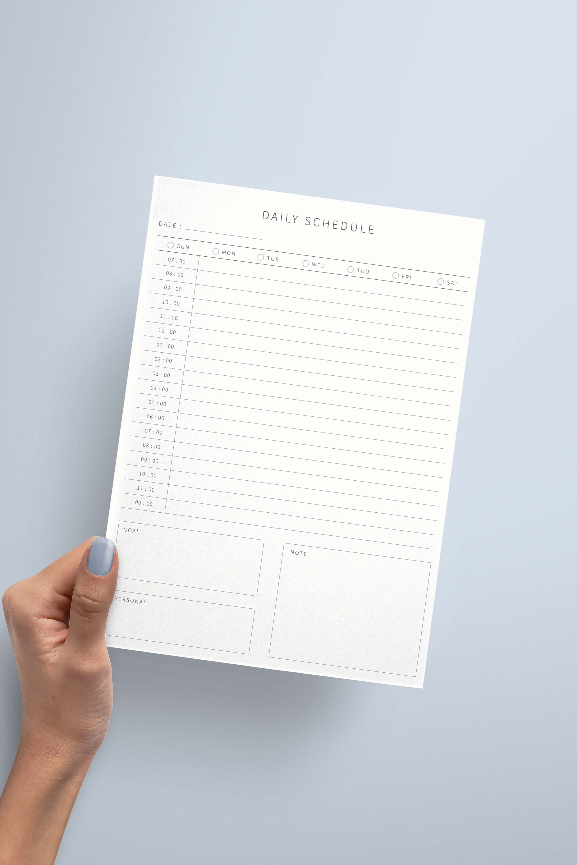 Printable Daily Schedule Printable Digital Daily Schedule Digital ...