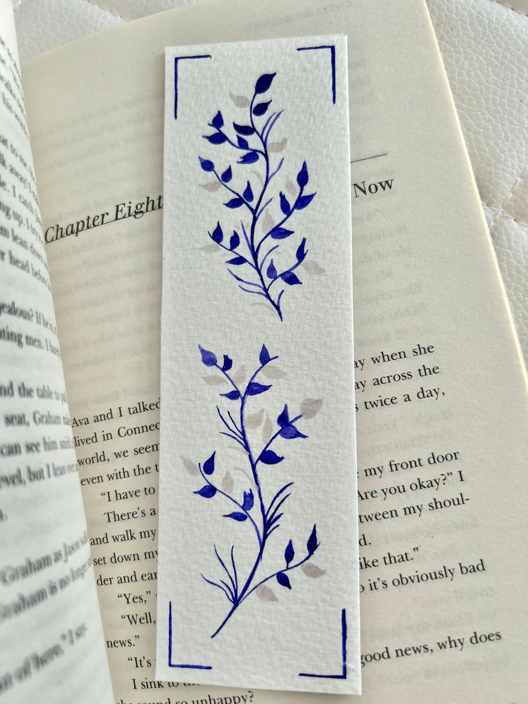 Watercolour Violet Vine Bookmark - Etsy UK