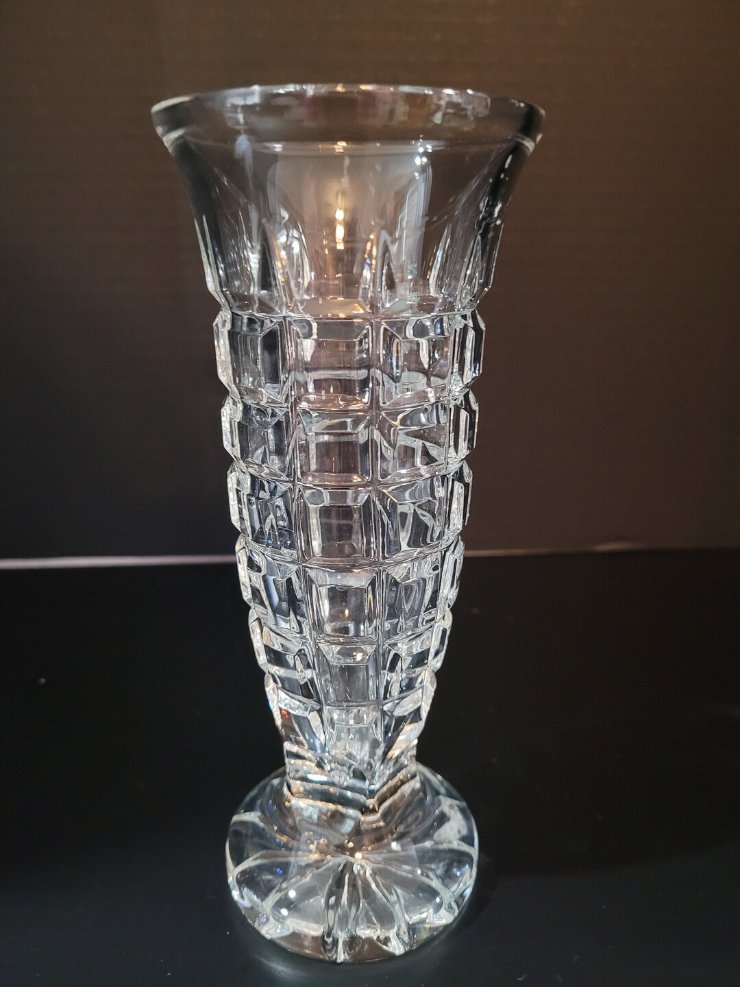 Lead Crystal Bud Vase 8 Tall Vintage - Etsy