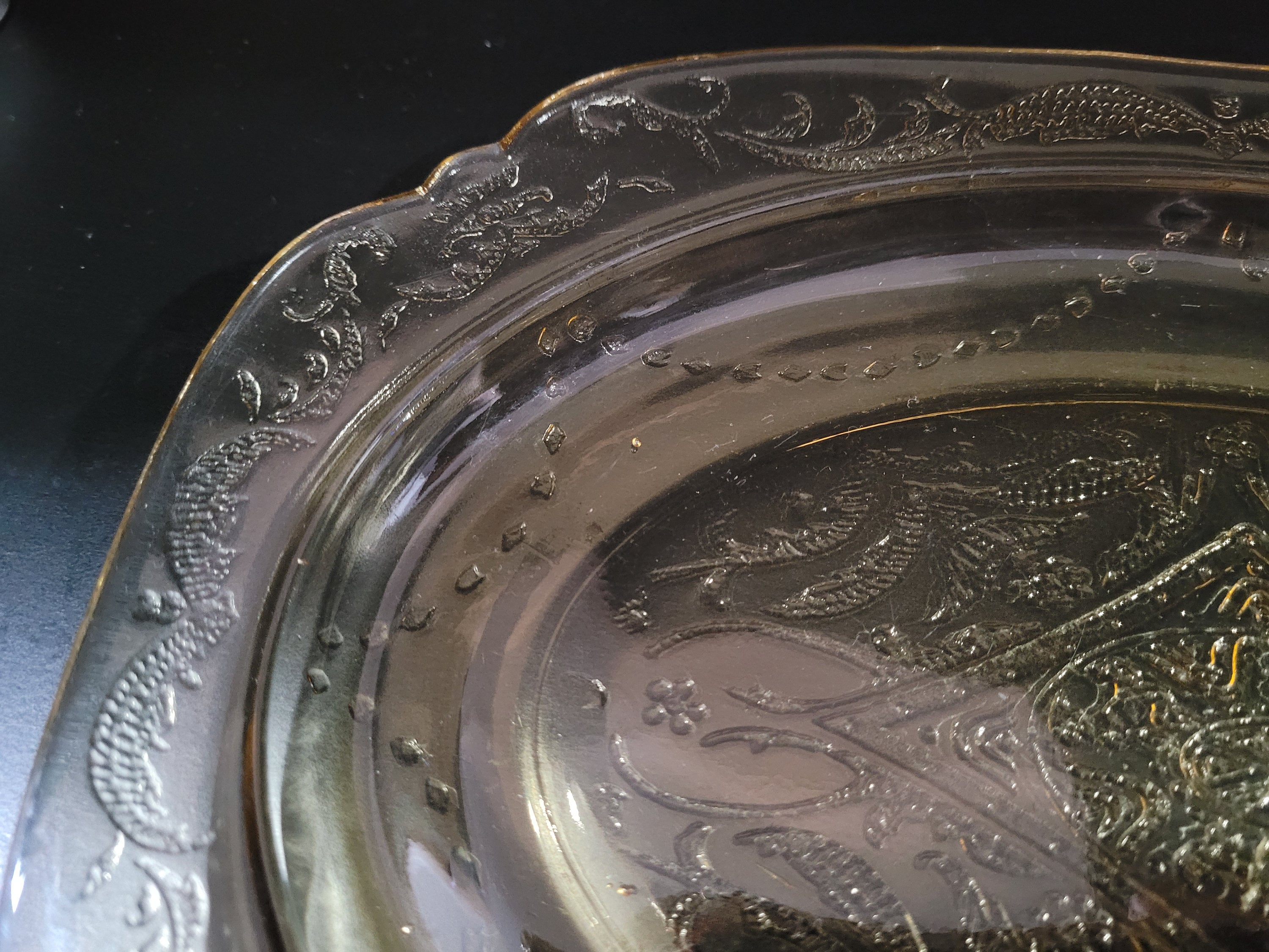 Federal Glass Yellow Depression Glass Madrid Pattern 11.5 Platter ...