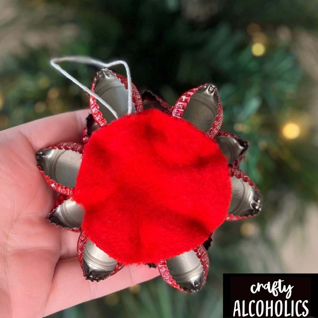 BUDWEISER Christmas Tree Ornament | Handmade | Bottle Cap Ornament ...