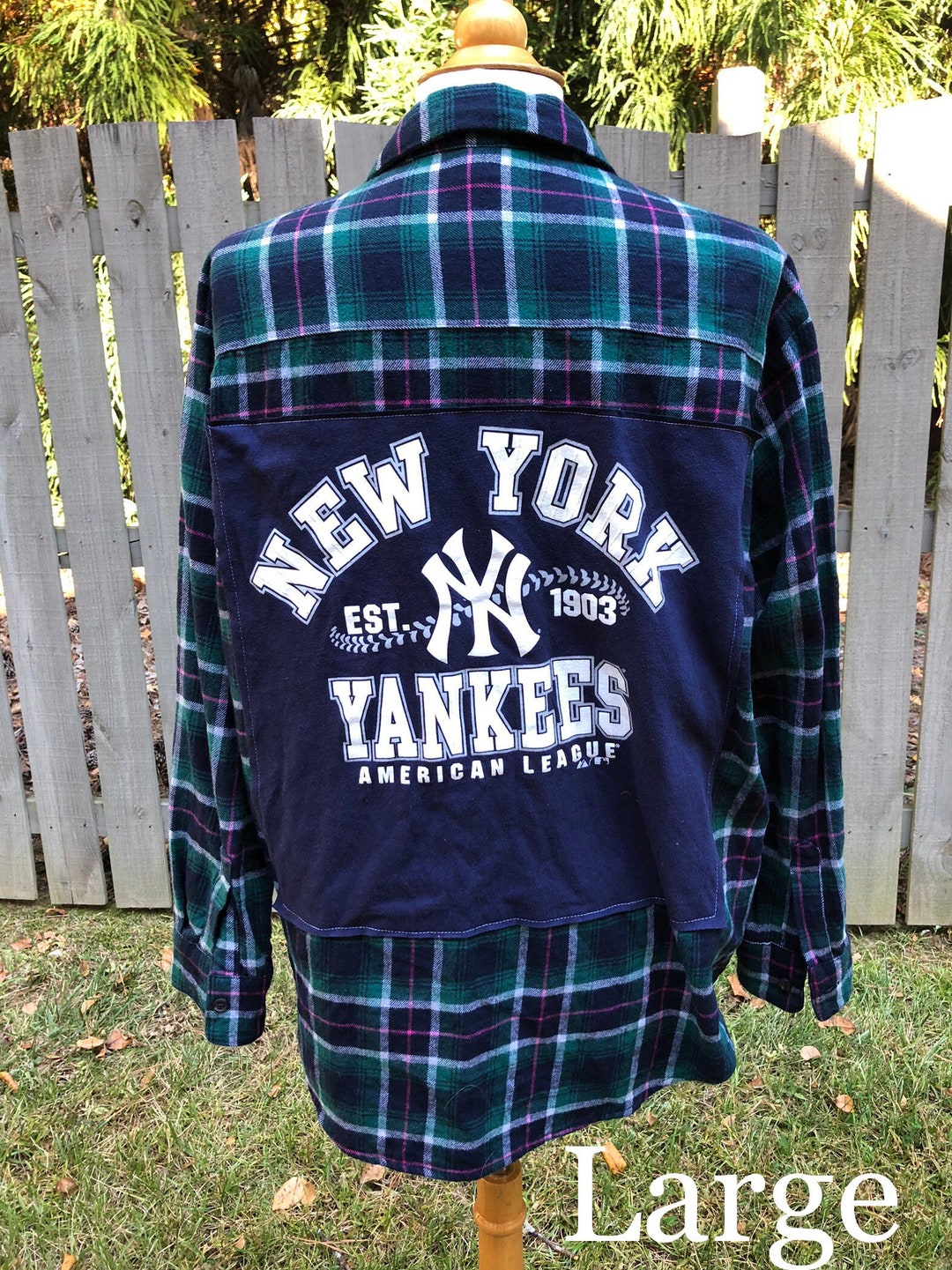 New York Yankees Flannel Size Large - Etsy