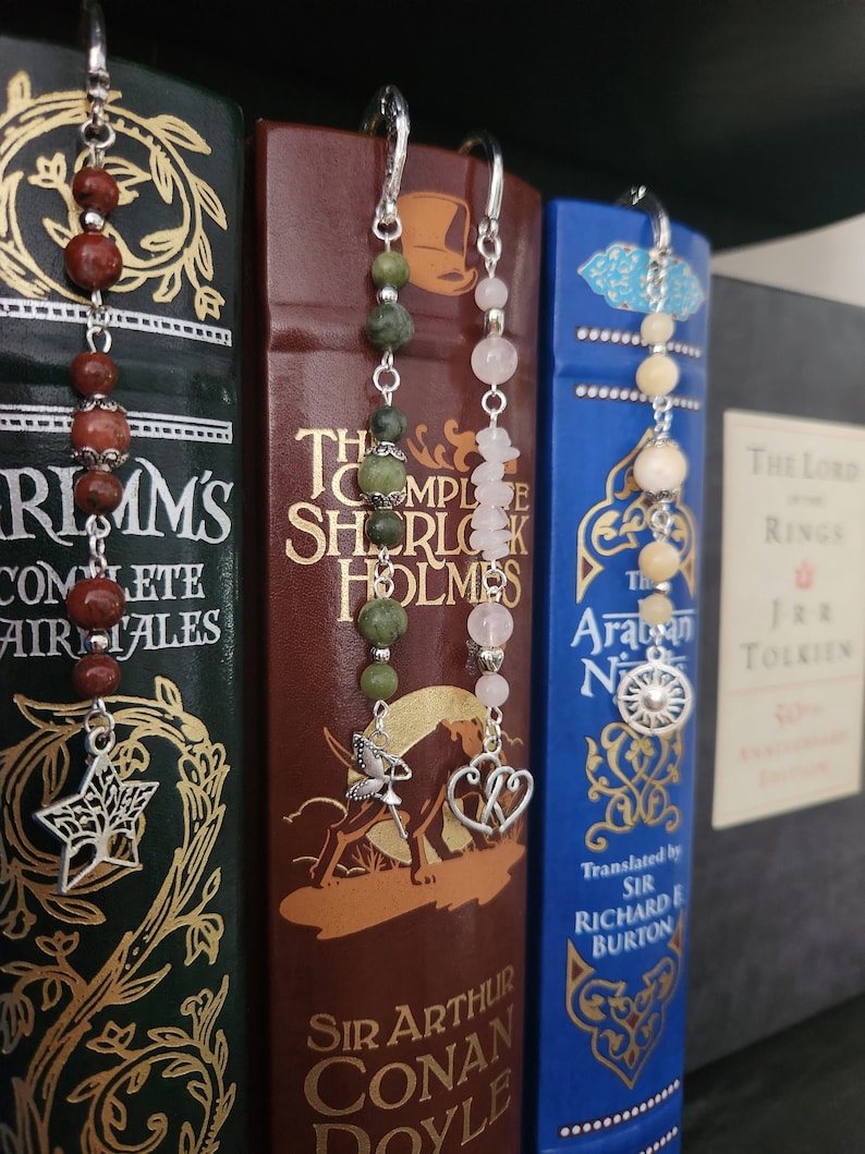 Gemstone Shepherd's Hook Bookmarks - Fancy Metal Bookmarks - Etsy