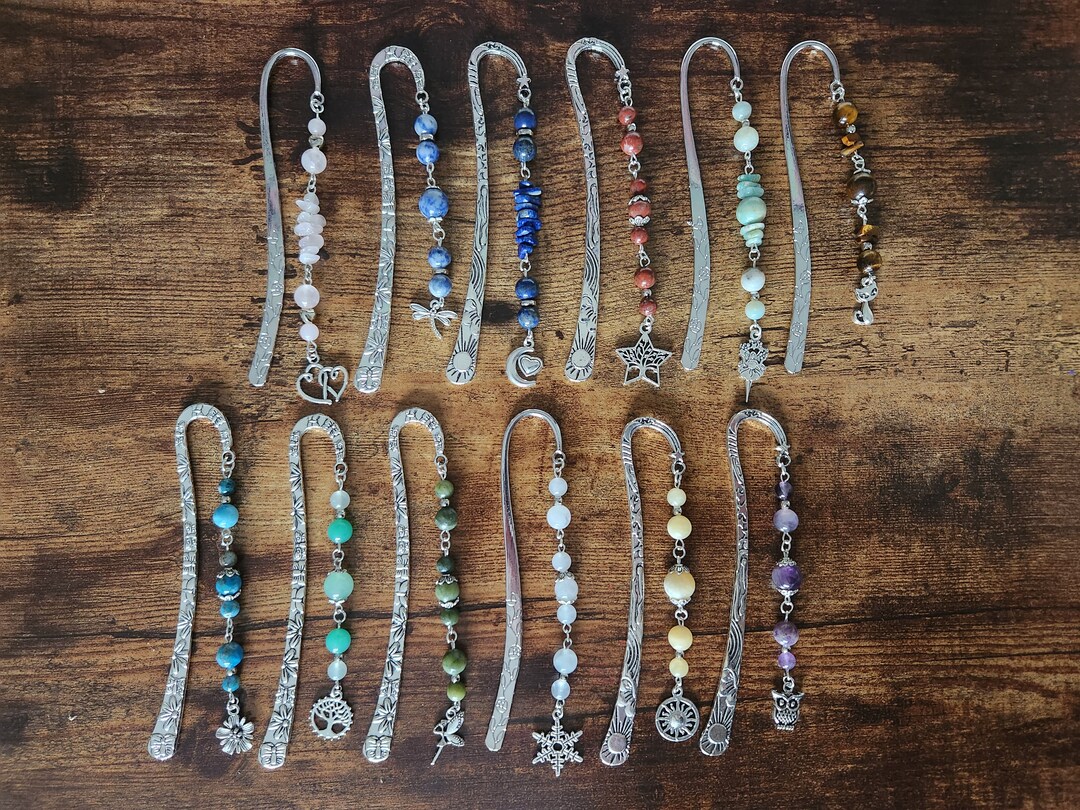 Gemstone Shepherd's Hook Bookmarks - Etsy