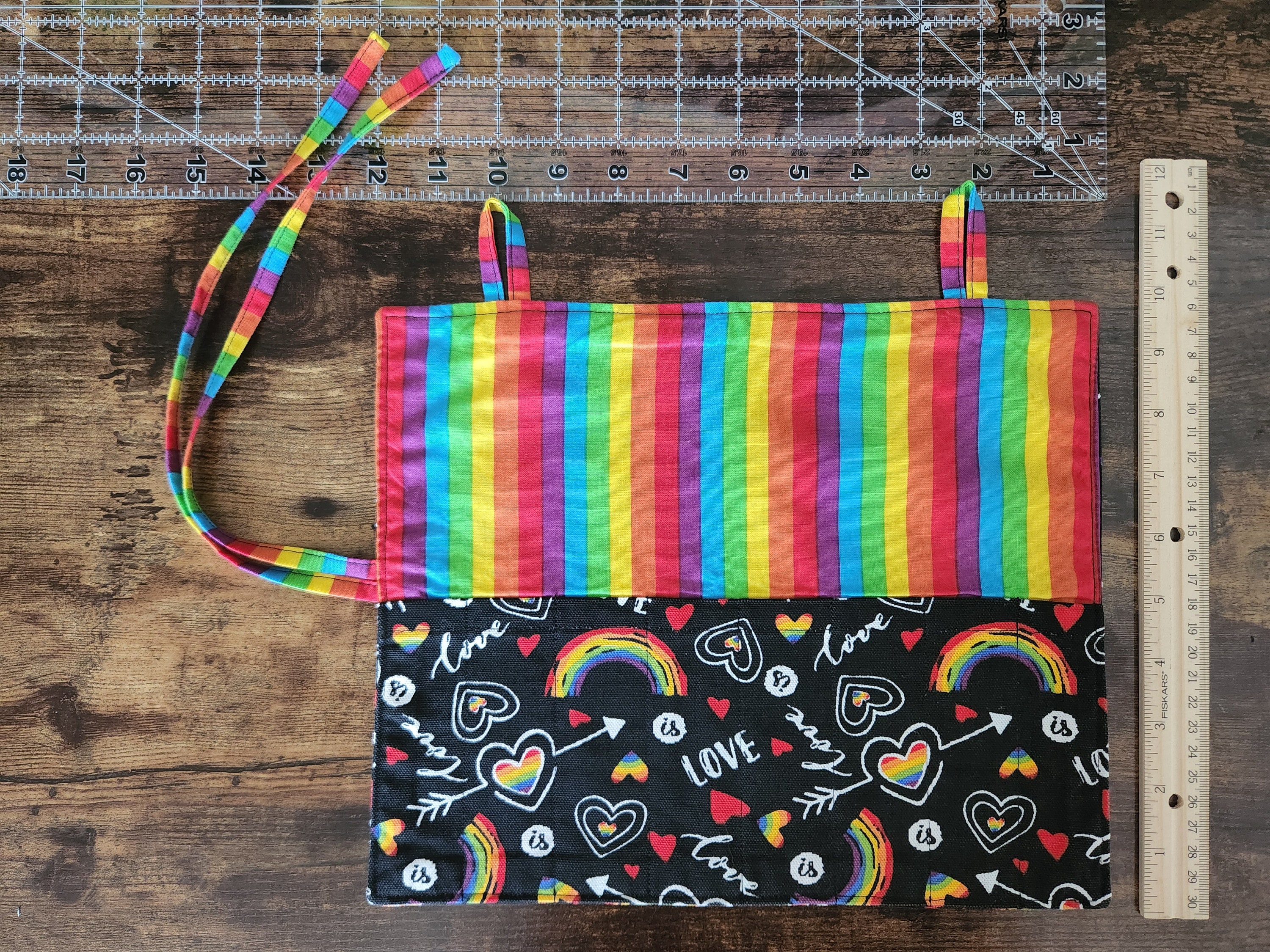 Rainbow Pride Roll-up Pouches Organized Storage Wrap for Pens, Pencils ...