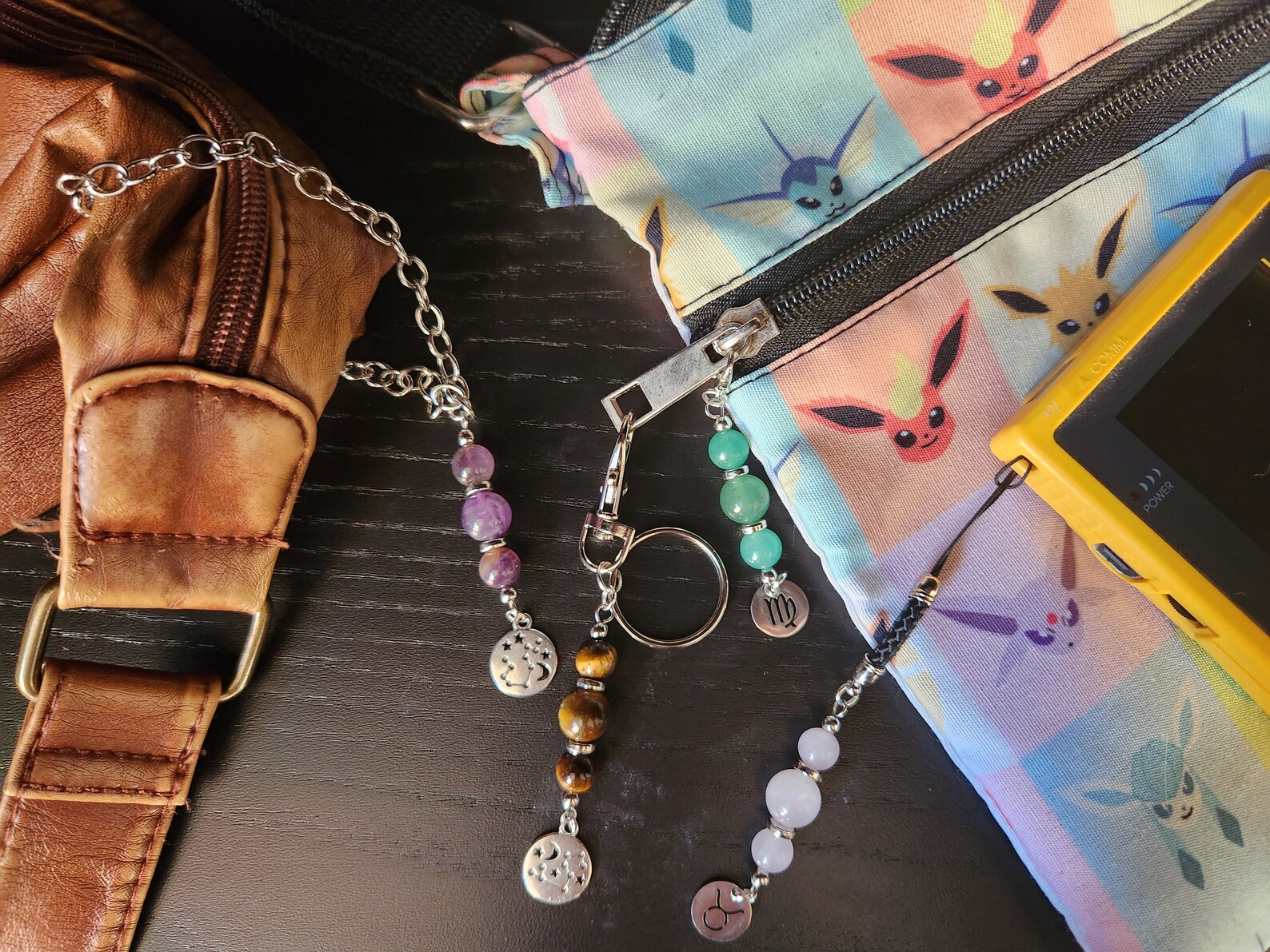 Customizable Zodiac Gemstone Accessories Good Luck Charms for Key Rings ...