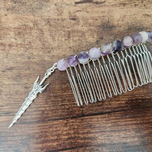 Gemstone Hair Combs With Sword Pendants - Etsy