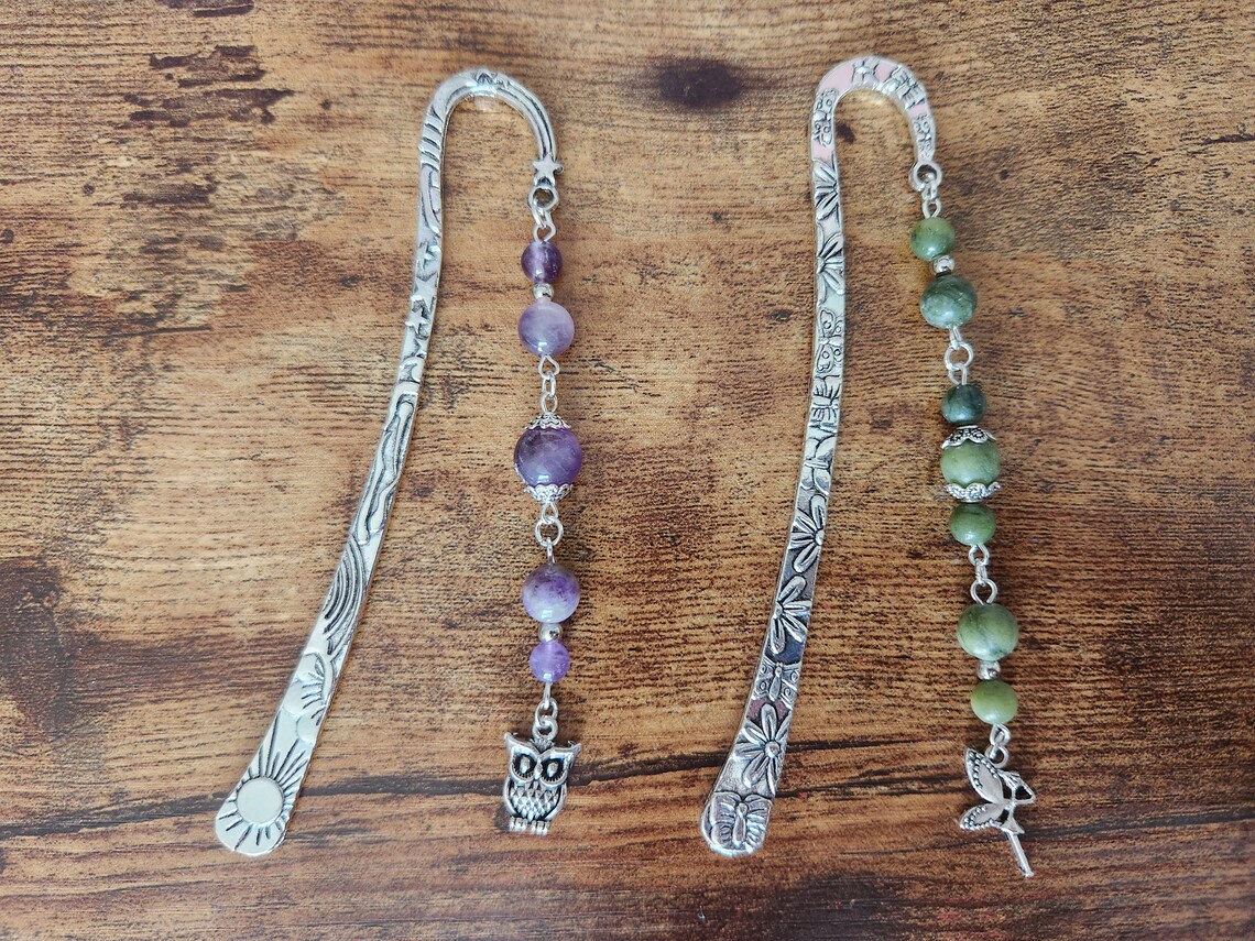 Gemstone Shepherd's Hook Bookmarks - Etsy