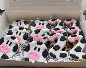 Cow Birthday Cookies - Etsy