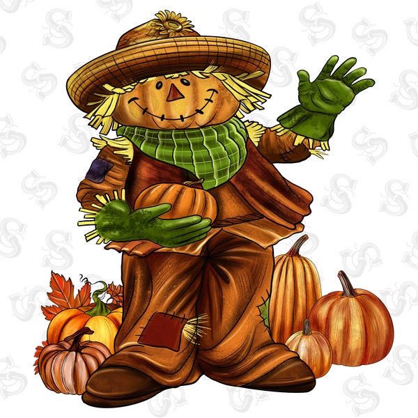 Scarecrow Clipart - Etsy