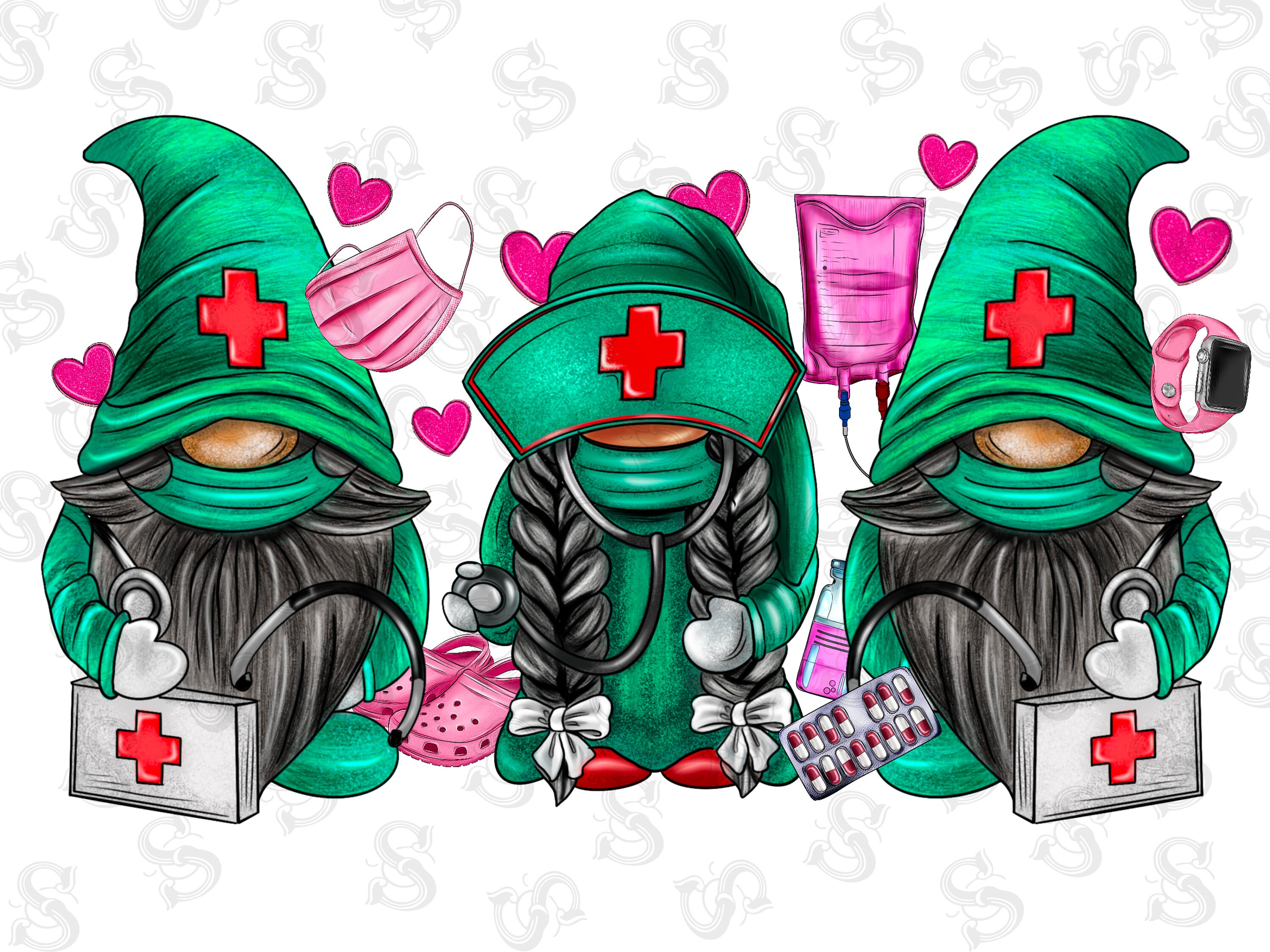 Gnome Medical Clipart - Etsy