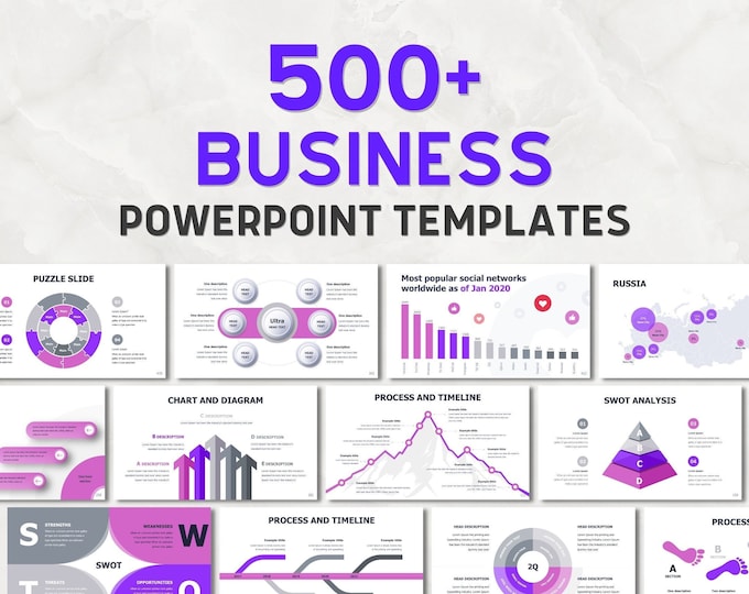 500 Powerpoint Templates Bundle | Animated Infographics and Excel Data ...
