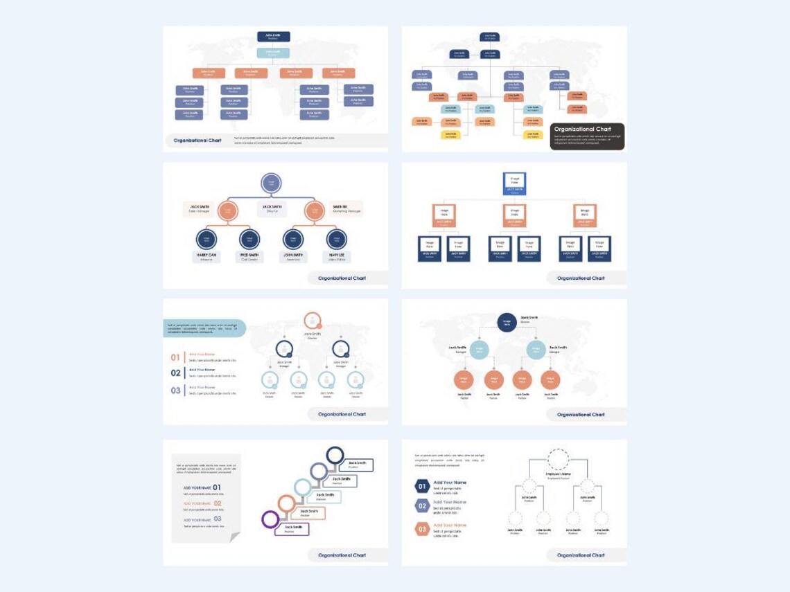 Organizational Chart Google Slides Templates | Fully Editable (digital ...