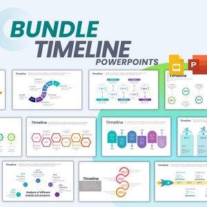 Timeline Bundle Powerpoint Fully Editable Templates | Timeline Charts ...