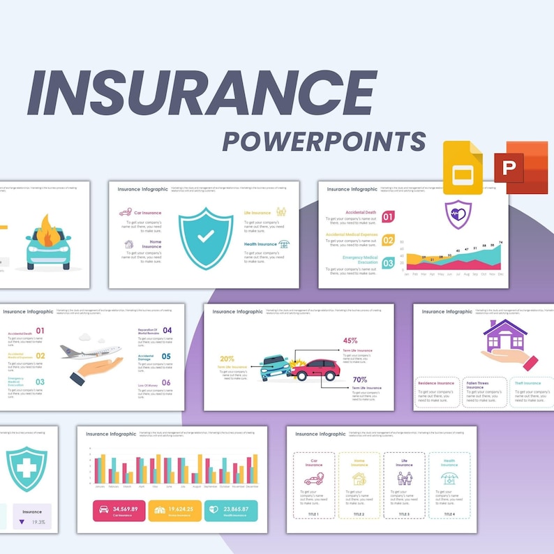 Insurance Powerpoint Fully Editable Templates | Insurance Charts ...