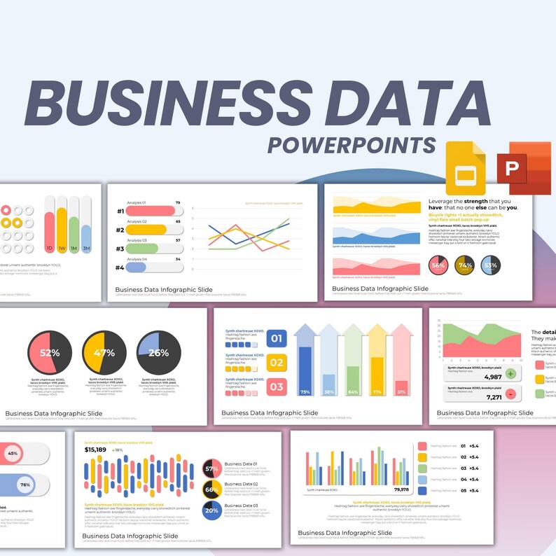 Business Data Chart Powerpoint Templates | Editable Presentation (33 ...