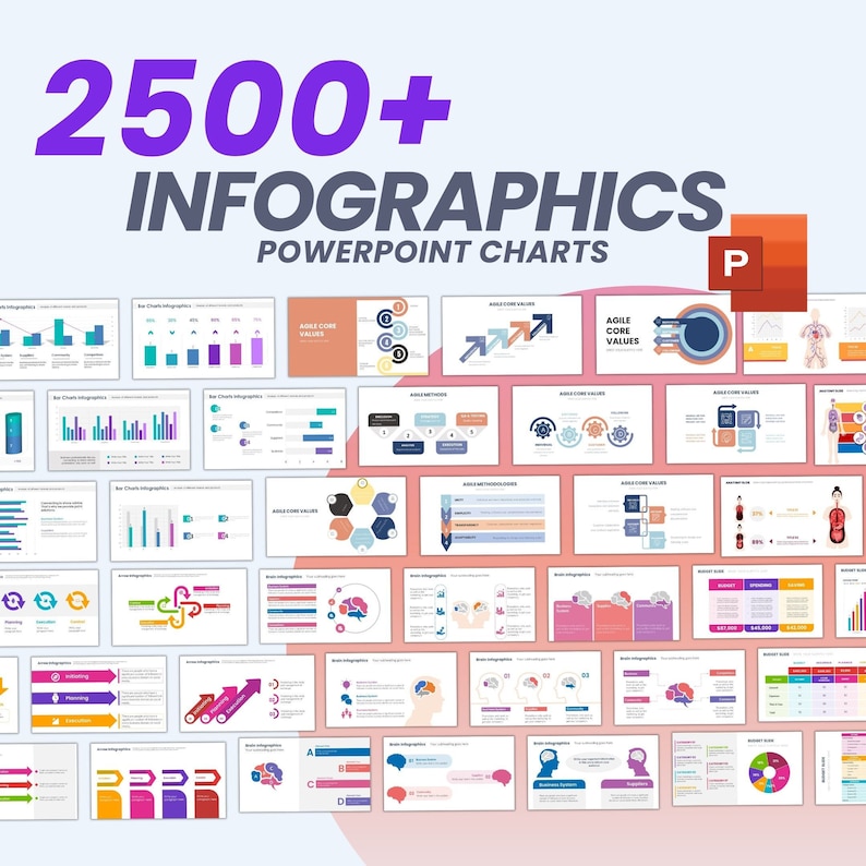 2500 Powerpoint Template Bundle Fully Editable Templates Infographics ...
