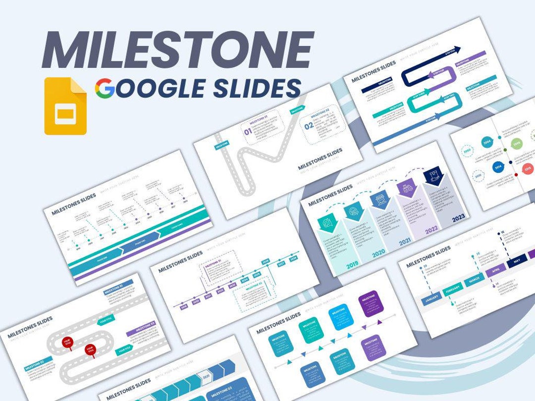 Milestone Google Slide Fully Editable Templates | Milestone Chart Slide ...