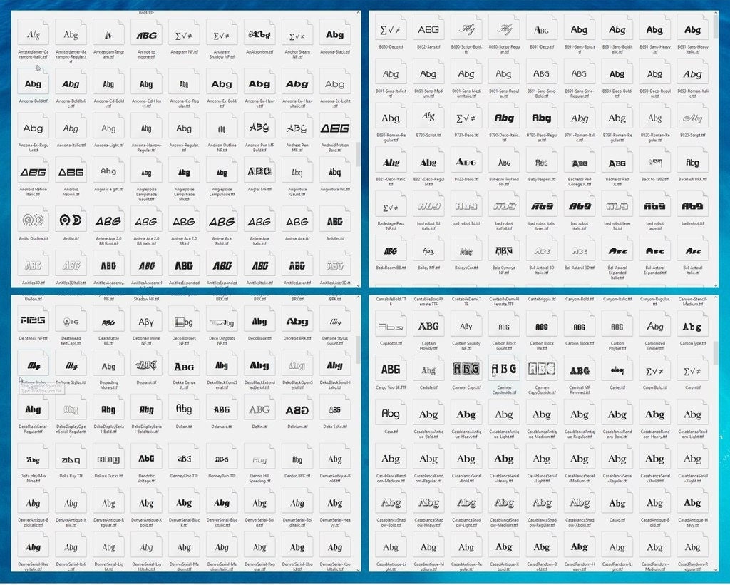 10,000 Biggest Font Collection Bundle | Premium Fonts | - Etsy