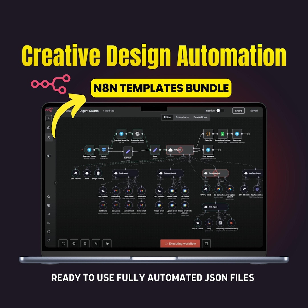 N8N Automation Templates | Creative Design Workflows (JSON) - Etsy