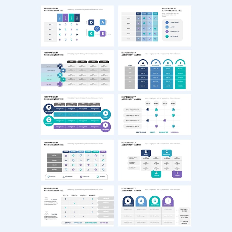Responsibility Matrix Powerpoint Fully Editable Templates | Matrix ...