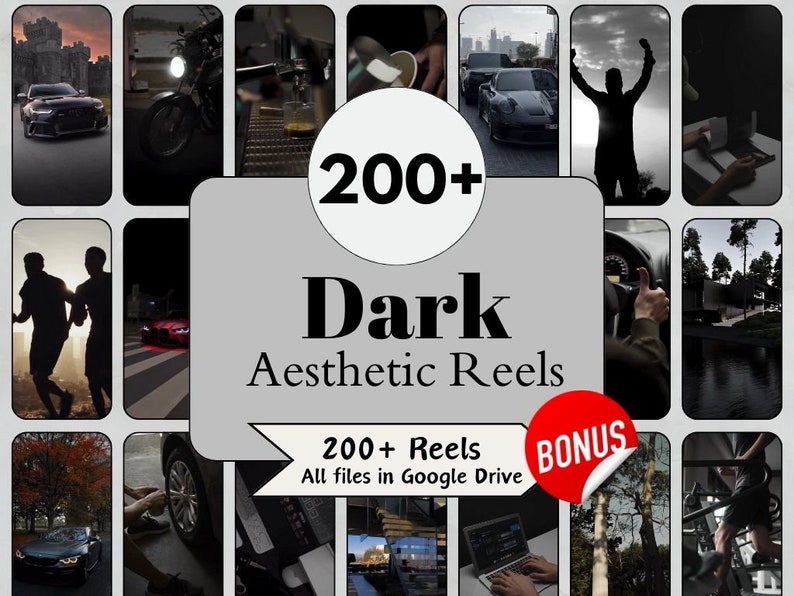 200+ Dark Reels Templates | Tiktok, Instagram (google Drive Access - Etsy