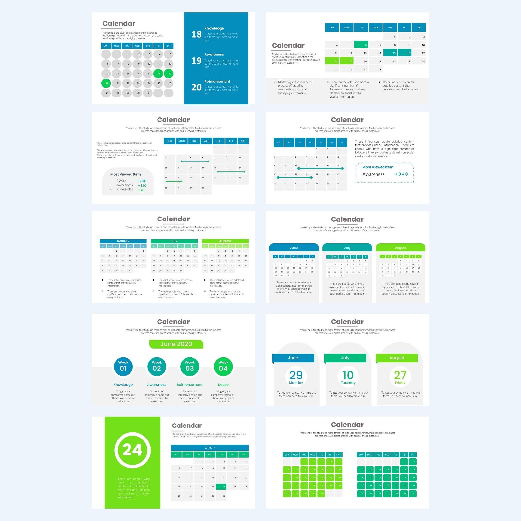 Calendar Powerpoint Fully Editable Templates | Calendar Powerpoint ...