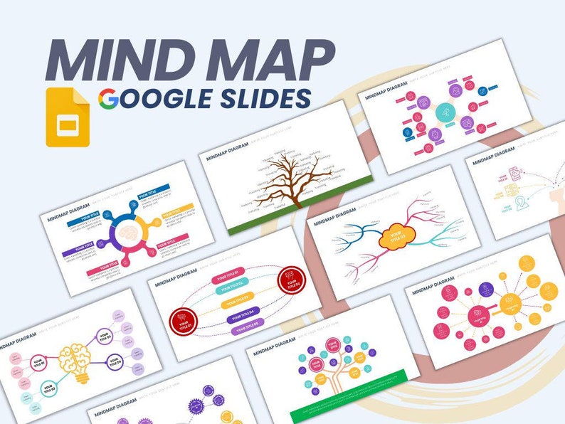 Mind Map Google Slide Fully Editable Templates | Mind Map Chart Slide ...