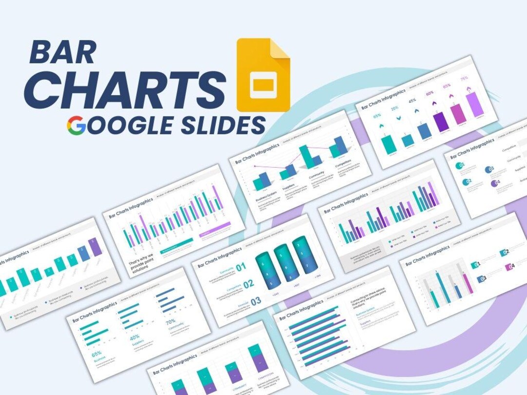Bar Chart Google Slides Templates | Editable Presentation (digital ...