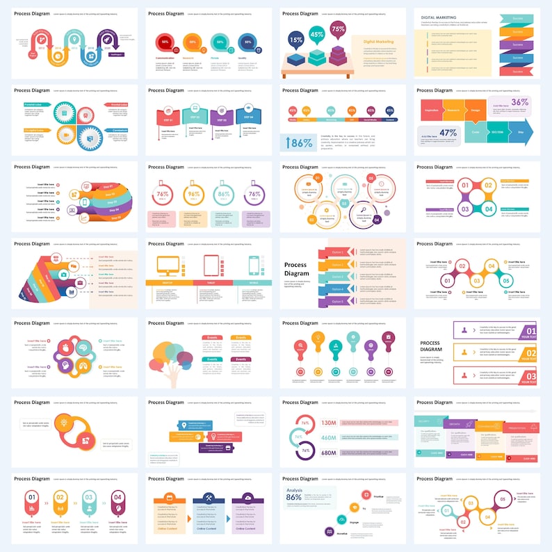 Progress Chart Powerpoint Templates | Editable Presentation (191 Slides ...
