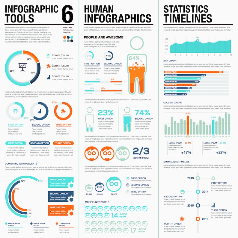 Infographic Tools Vector Templates Vector Infographics - Etsy