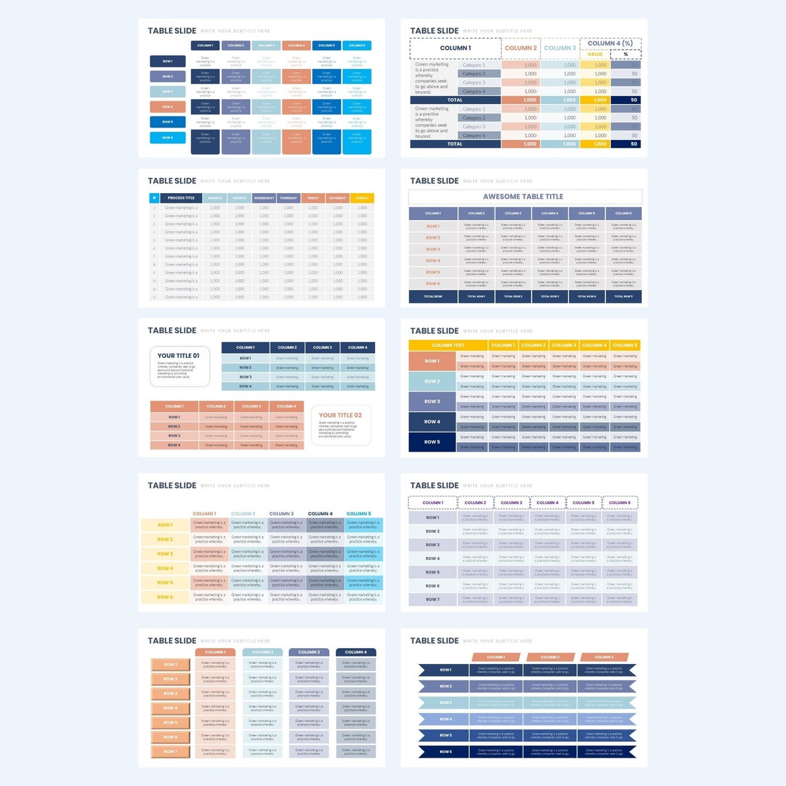 Table Charts Powerpoint Fully Editable Templates Table Chart Powerpoint ...