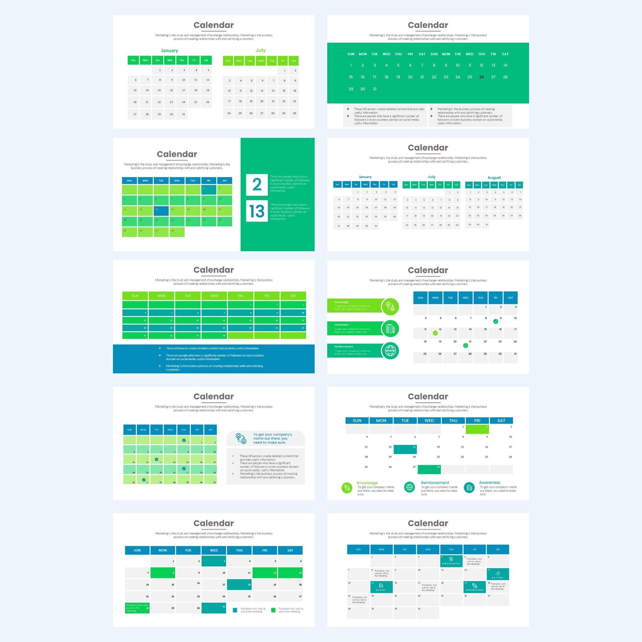 Calendar Powerpoint Fully Editable Templates | Calendar Powerpoint ...