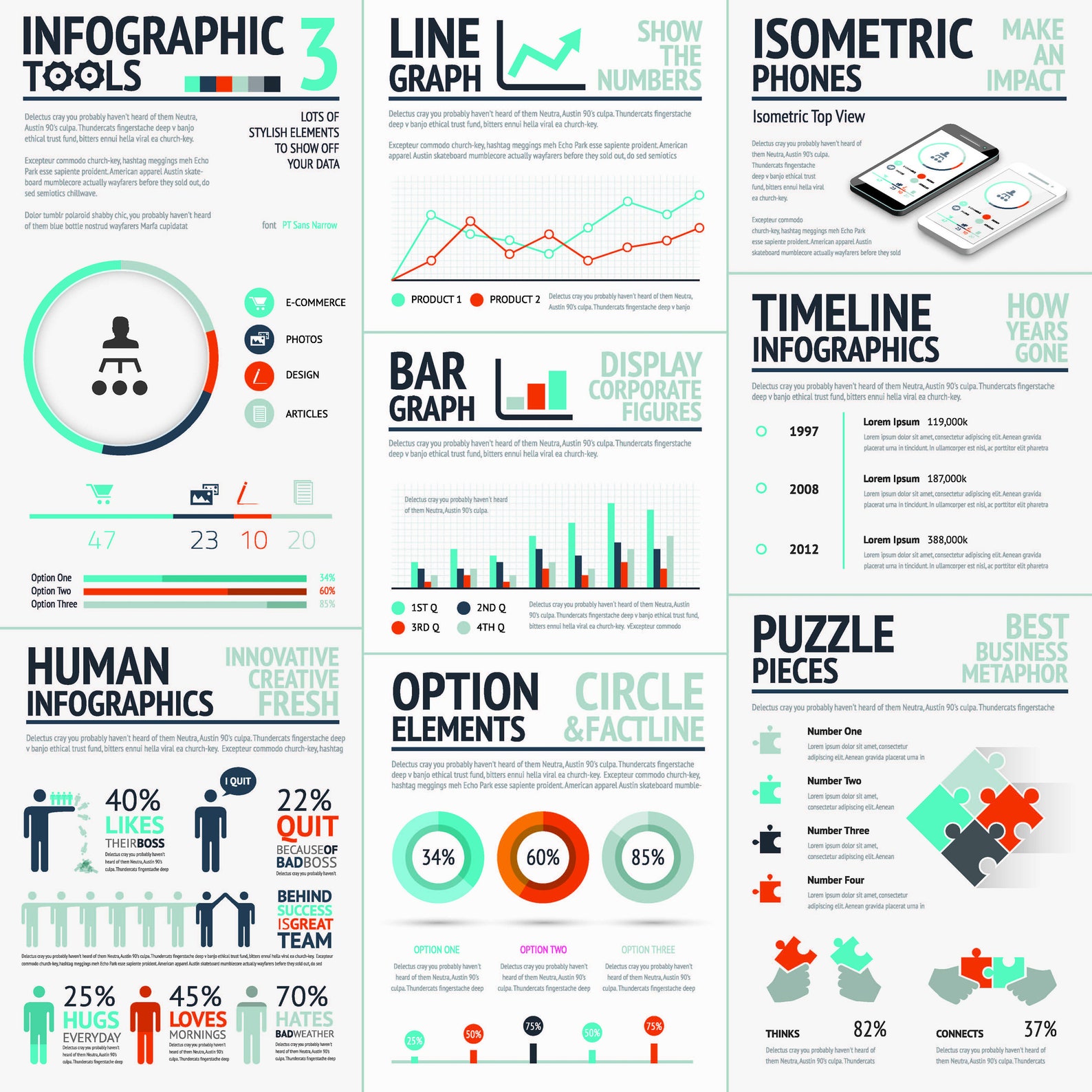 Infografik Tools Vektor Vorlagen | Vektor Infografiken | Illustrator ...
