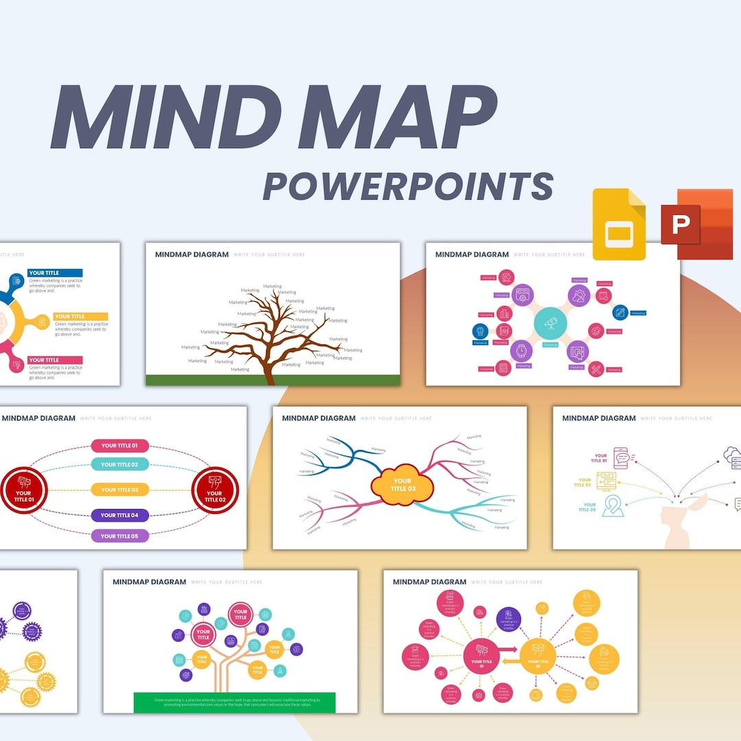 Mind Map Powerpoint Fully Editable Templates | Mind Map Charts ...