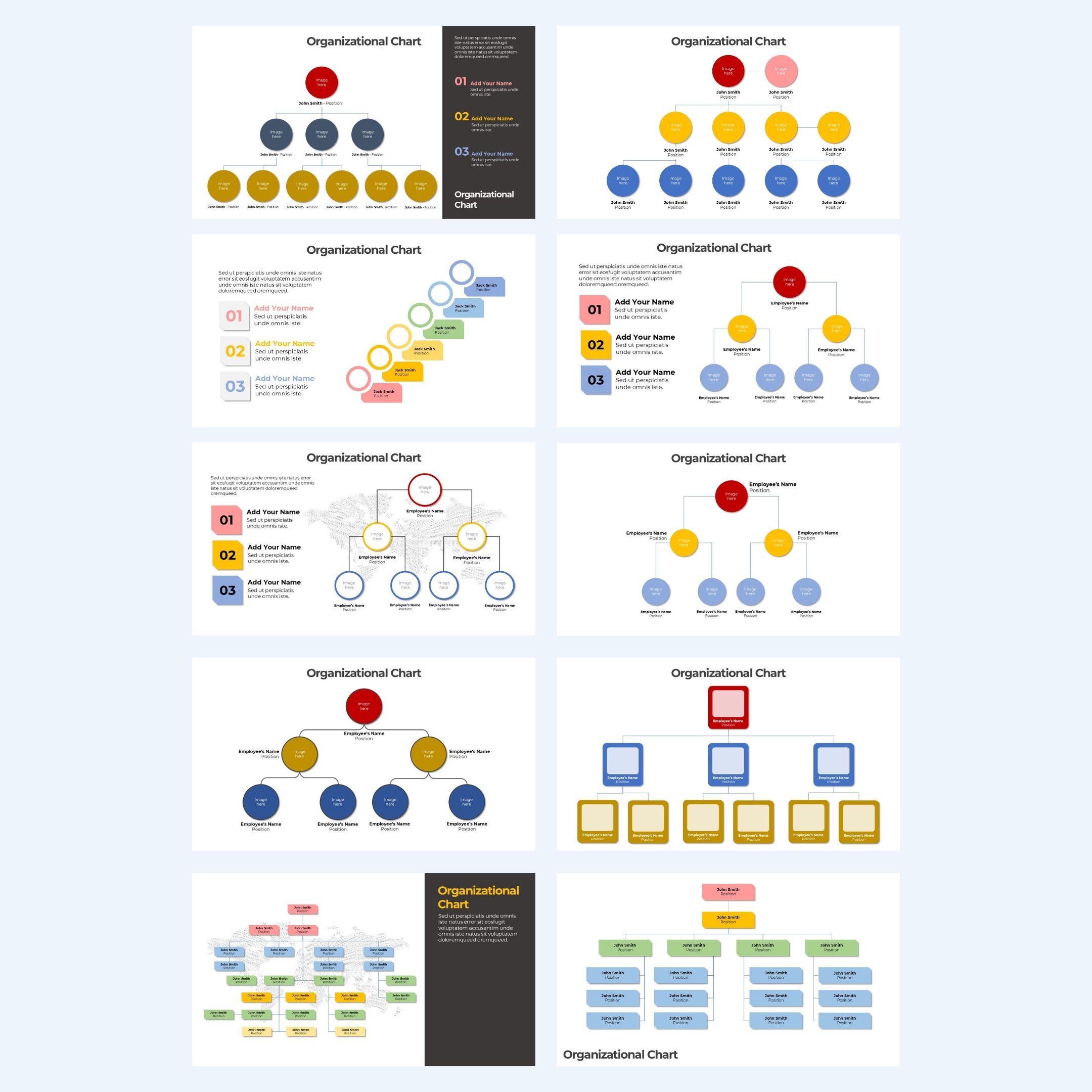 Editable Organizational Chart Powerpoint Templates | Business ...