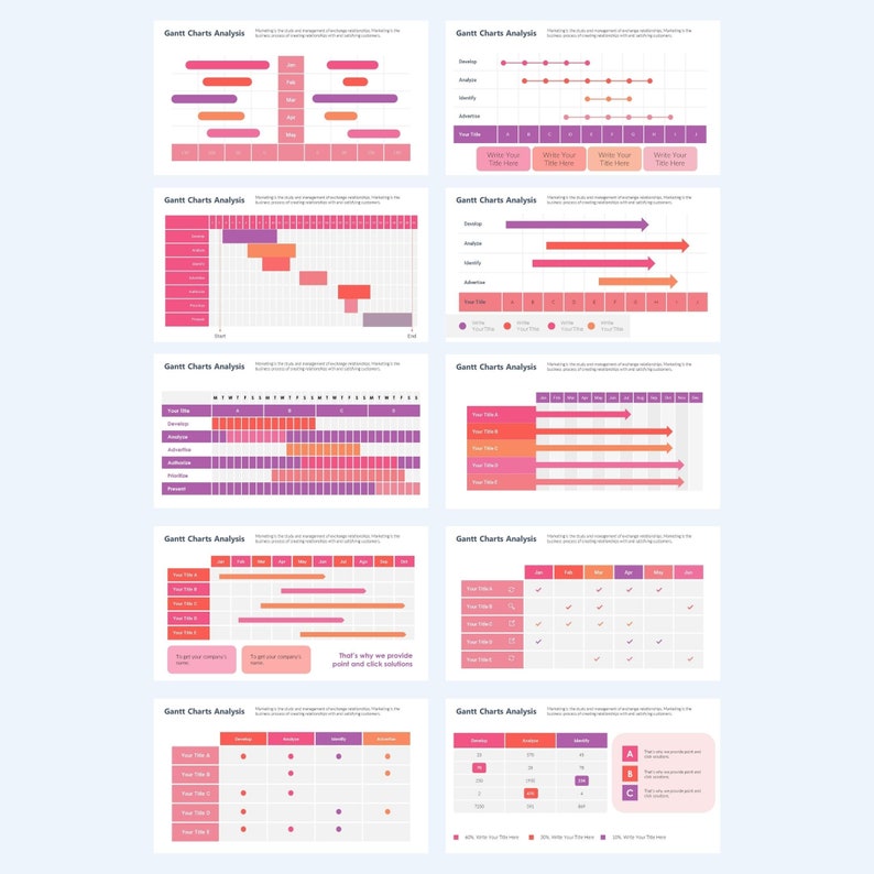 Gantt Chart Powerpoint Fully Editable Templates | Gantt Charts ...