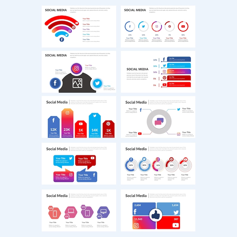 Social Media Charts Powerpoint Fully Editable Templates | Social Media ...