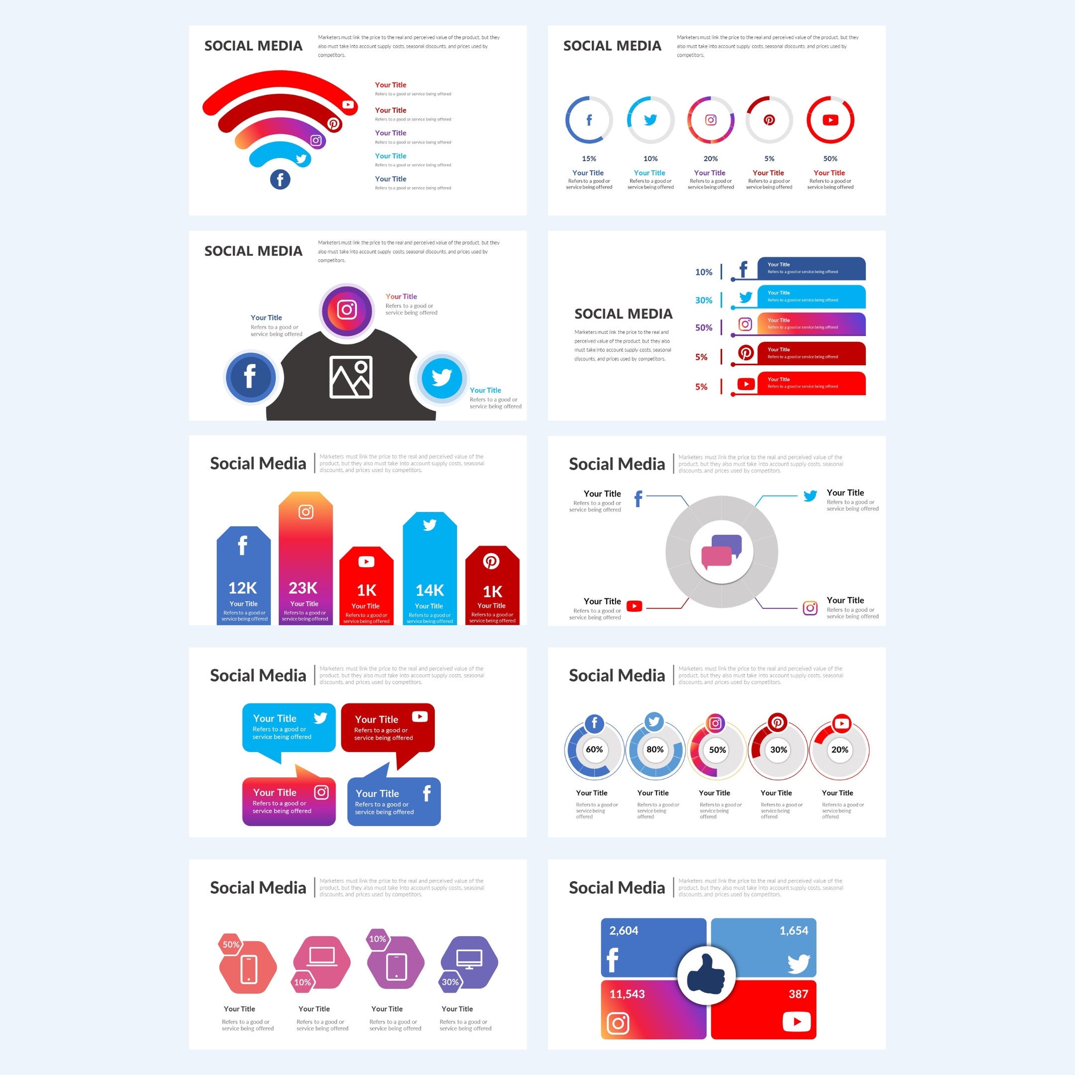 Social Media Charts Powerpoint Fully Editable Templates | Social Media ...