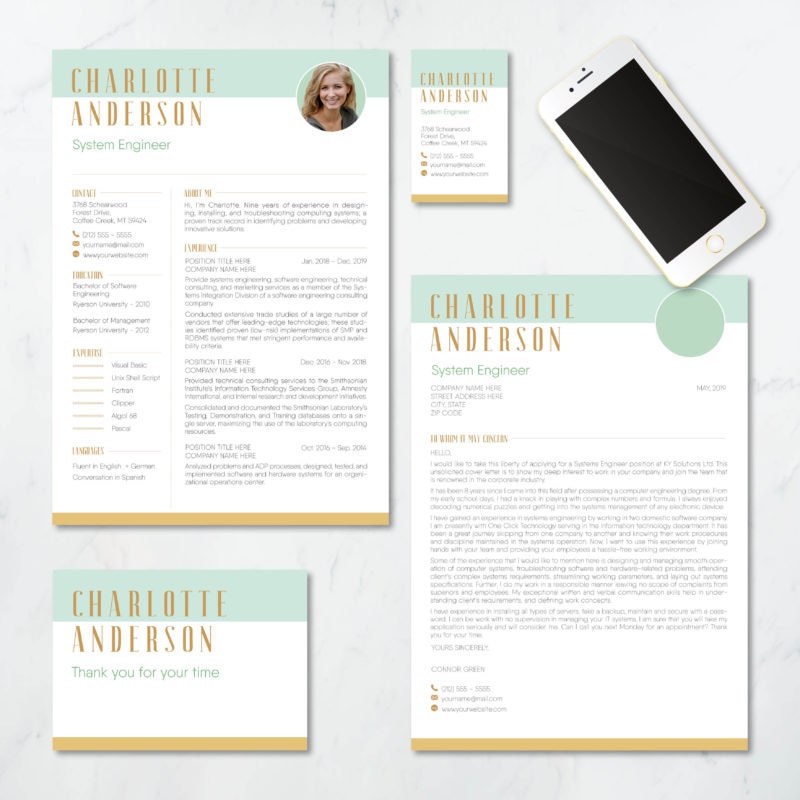 Resume Template Collection Modern Resume Template - Etsy