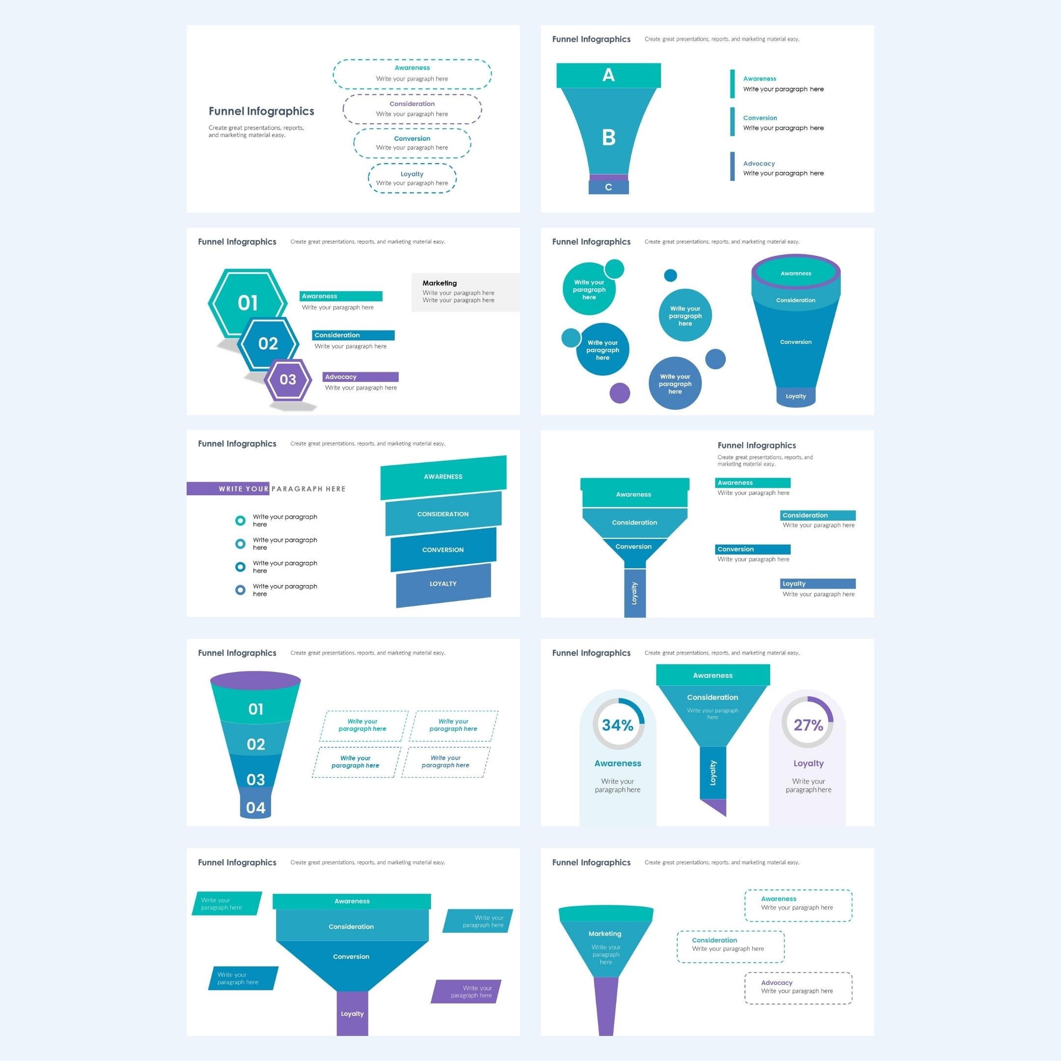 Funnel Charts Powerpoint Fully Editable Templates | Funnel Infographic ...