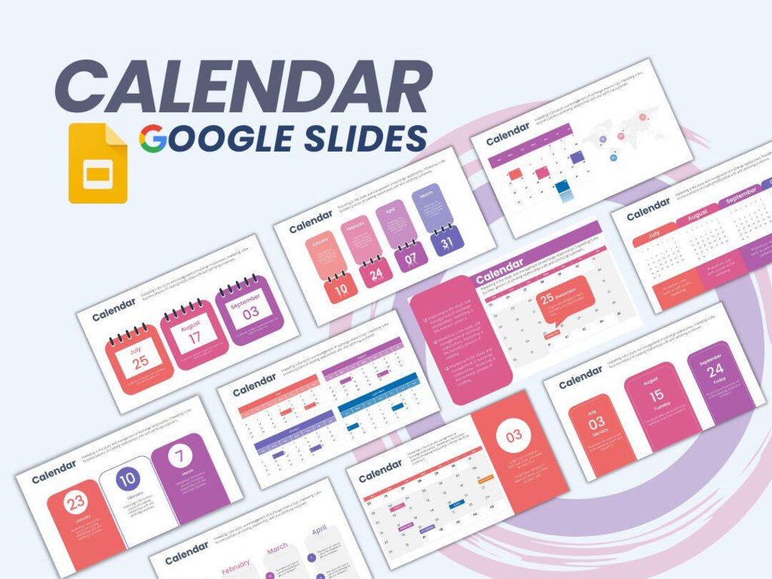 Calendar Google Slide Fully Editable Templates | Calendar Chart Slide ...