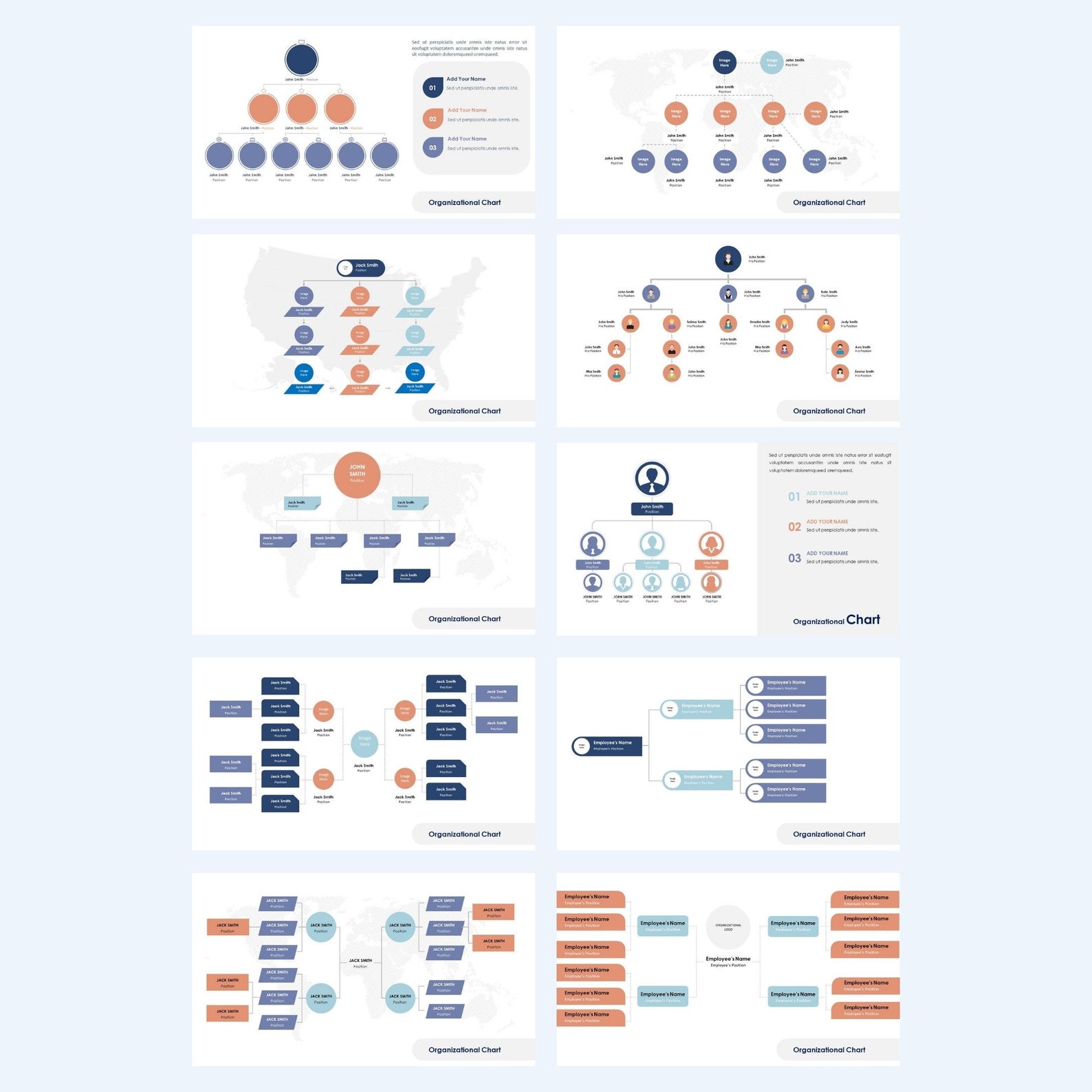 Editable Organizational Chart Powerpoint Templates | Presentation ...