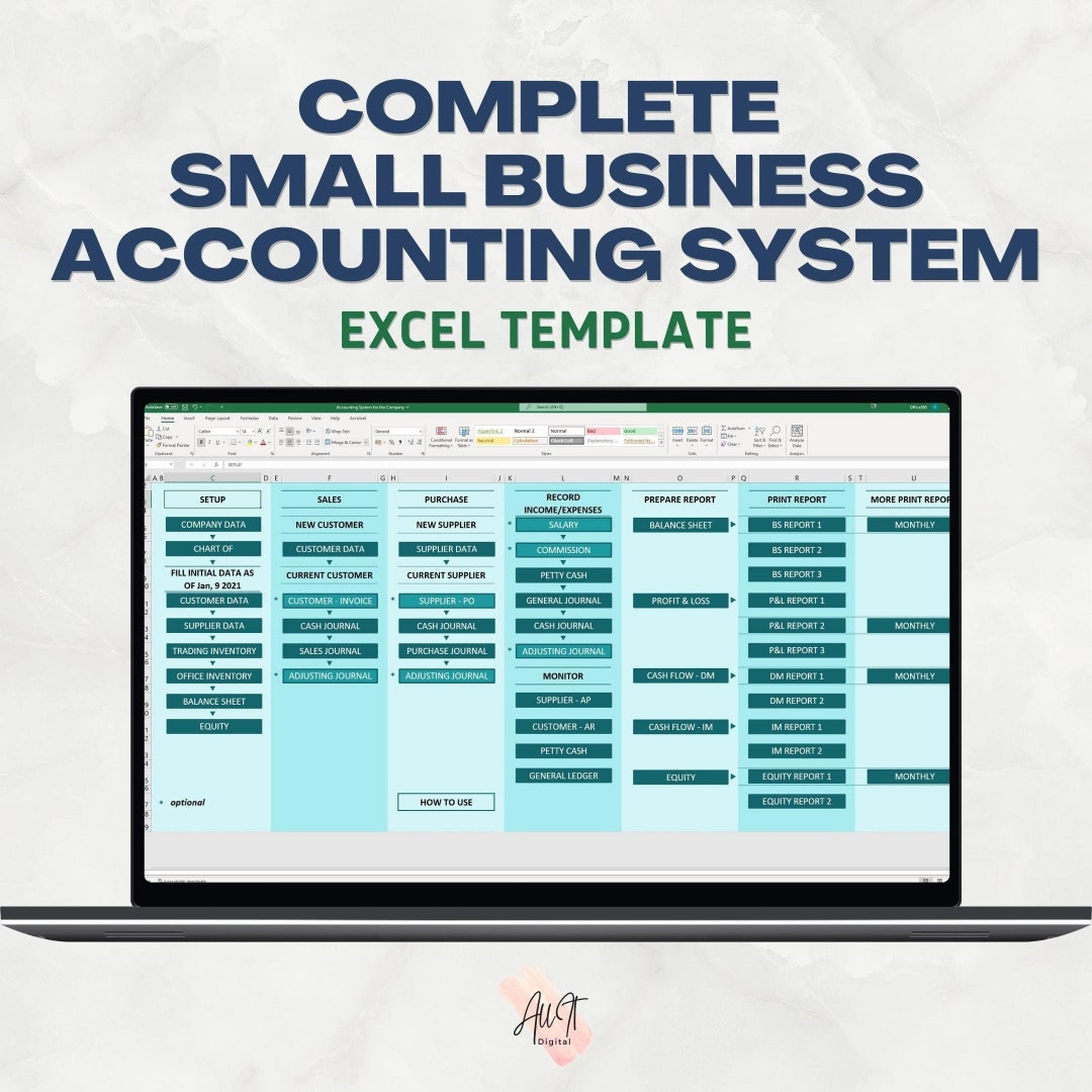 Business Accounting System Excel Template Small Business Bookkeeping