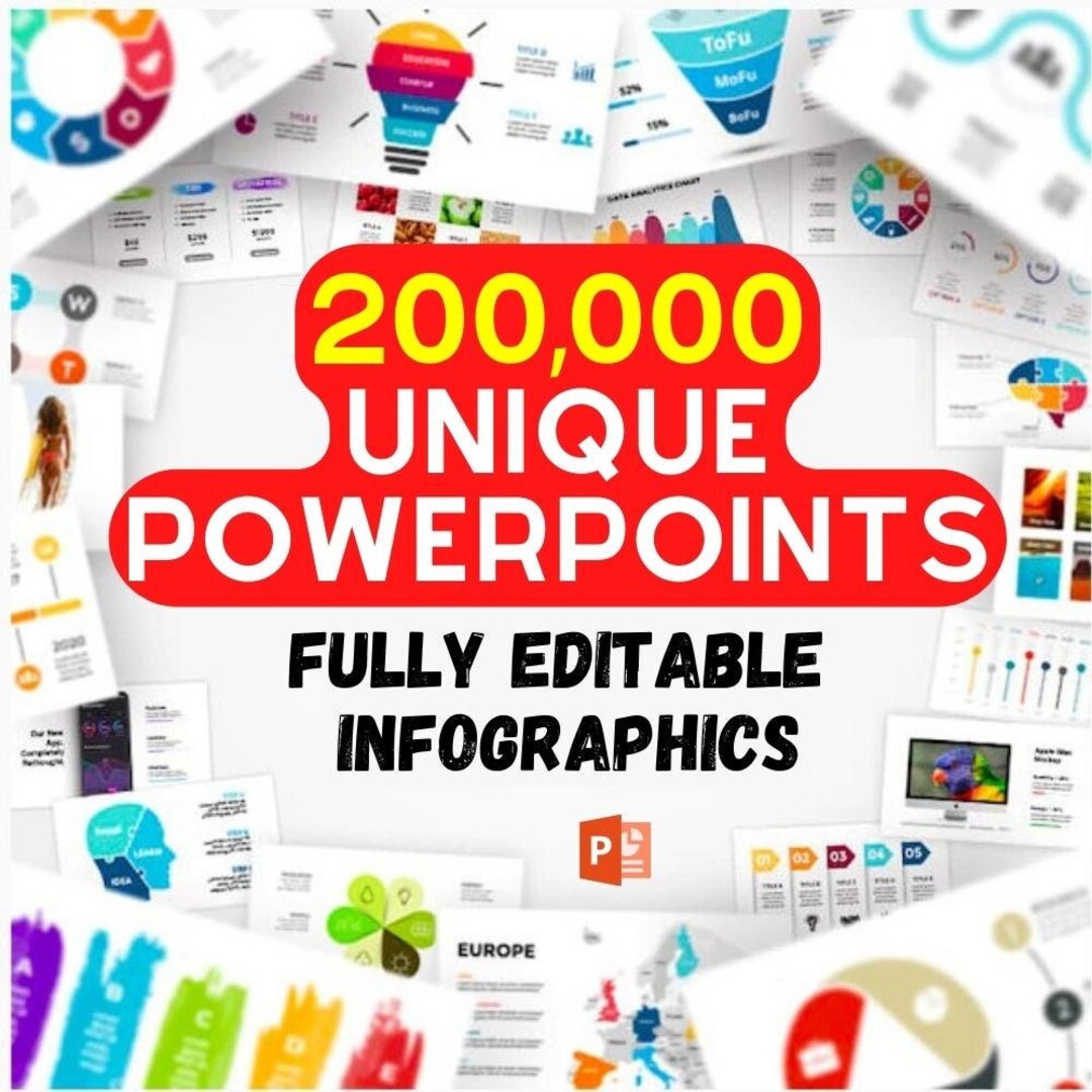 200000 Powerpoint Template Presentation Premium Template - Etsy UK