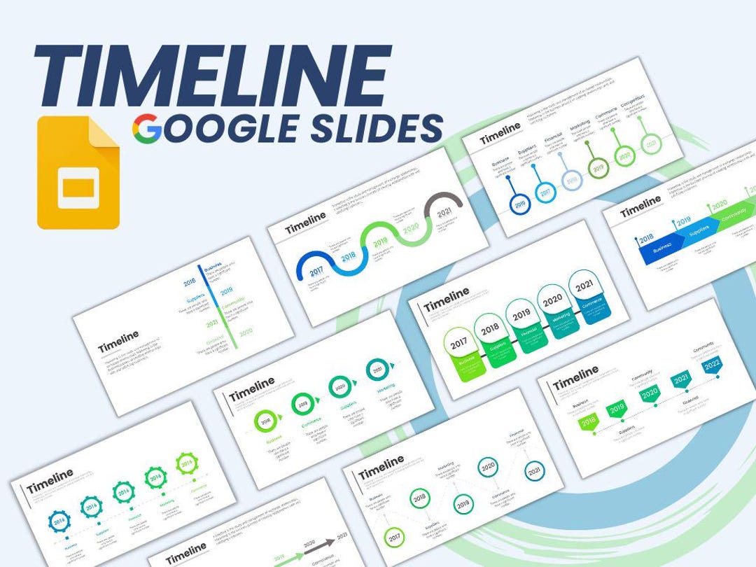 Aesthetic Timeline Chart Templates | Google Slides (editable) - Etsy